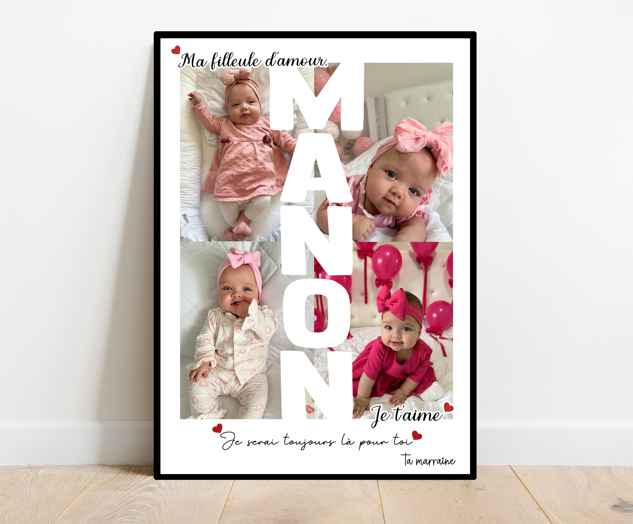 Ma/Mon filleul(e) d'amour - Affiche personnalisée – Créa De Jenni